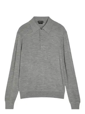 TOM FORD Button-up Polo Shirt - Grey
