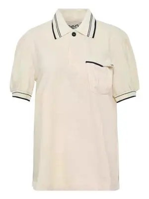 OPEN YY Chest-pocket Polo Top - Neutrals