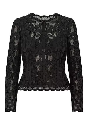 Ulla Johnson Laced Long-sleeve Top - Black