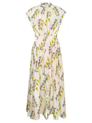 Ulla Johnson Lausanne Floral Midi Dress - Neutrals
