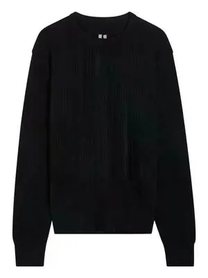 Rick Owens Ribbed Knit Sweater - Black