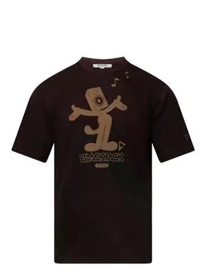 BLACKJACK Crew-neck T-shirt - Brown