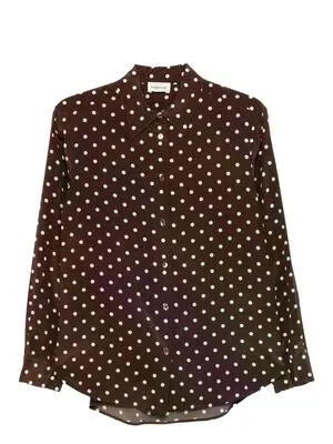 P.a.r.o.s.h Polka Dot Long-sleeve Shirt - Brown