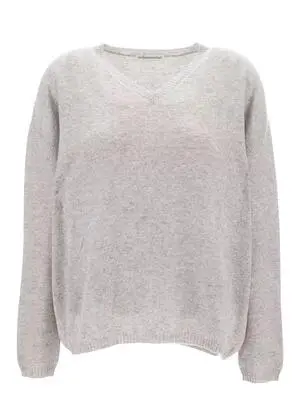 STEFANO MORTARI Ribbed V-neck Sweater - Grey