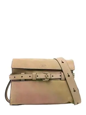 Moschino Buckled Shoulder Bag - Brown