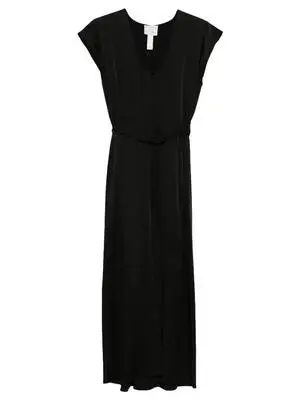 FORTE_FORTE Satin Midi Dress - Black