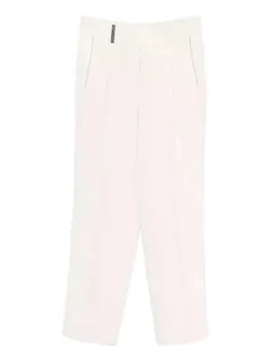 Peserico Pinstriped Pleated Trousers - Neutrals