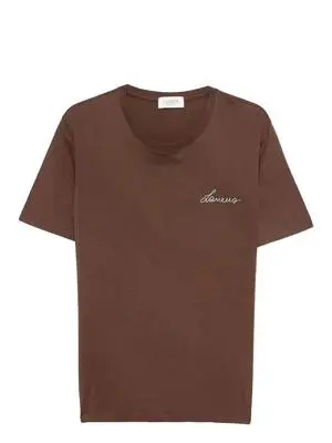 LANEUS Round Neck T-shirt - Brown