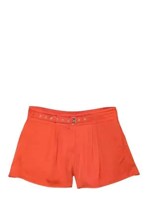 IRO PARIS Belted Pleated Shorts - Orange