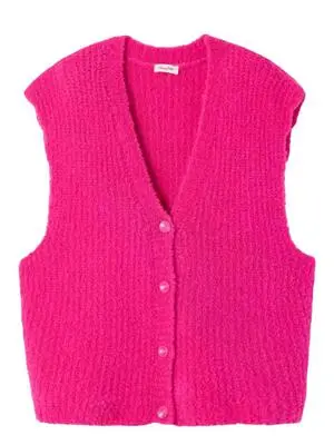 American Vintage Zolly V-neck Cardigan - Pink