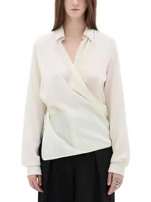 ANN DEMEULEMEESTER Alba Tie Wrap Shirt - Neutrals