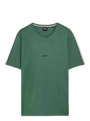 BOSS Striped Trim T-shirt - Green