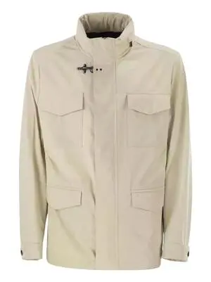 FAY Flap-pocket Jacket With Detachable Hood - Neutrals