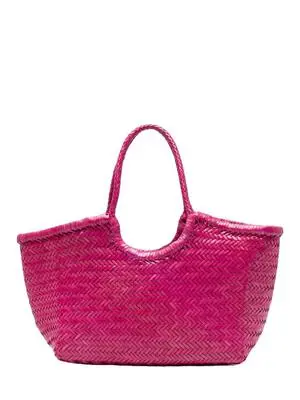 Dragon Diffusion Leather Woven Shoulder Bag - Pink