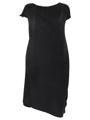 Issey Miyake Pleated Midi Dress - Black