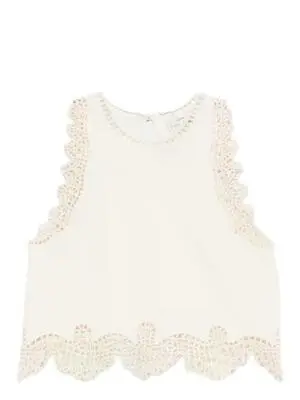 FORTE_FORTE Crochet Top - Neutrals