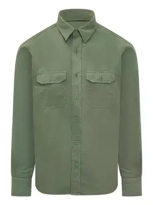TOM FORD Buttoned Flap-pocket Shirt - Green