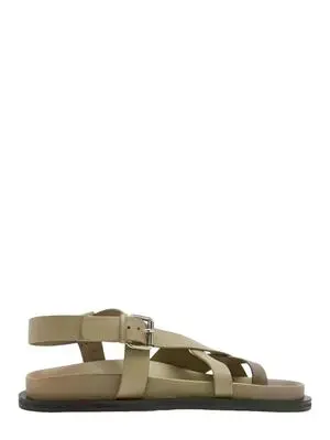 A.emery Buckle Strap Sandals - Neutrals