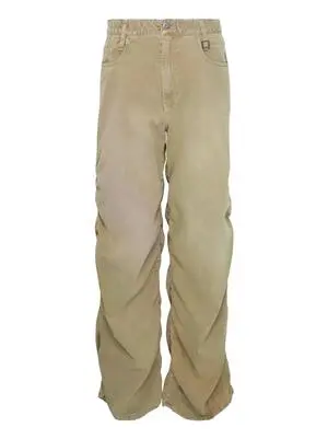 WOOYOUNGMI Drawstring Trousers With Gathered Detail - Neutrals