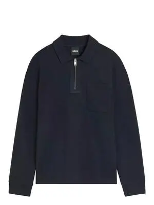 BOSS Half-zip Polo Shirt - Blue