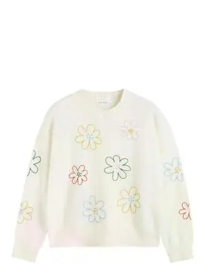 Chinti & Parker Garden Flowers Sweater - Neutrals