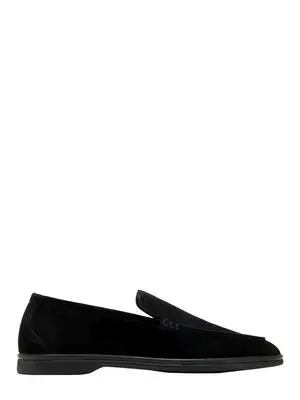SCAROSSO Suede Loafers - Black