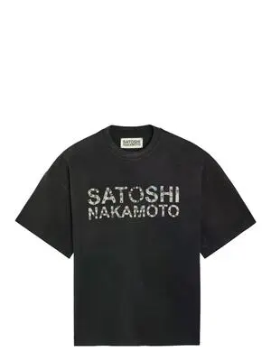 SATOSHI NAKAMOTO Logo T-shirt - Black