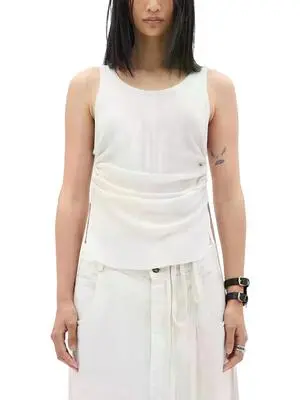 ANN DEMEULEMEESTER Mara Wrinkled Tank Top - White