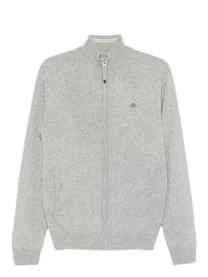 Gant Zip-up Cardigan - Grey