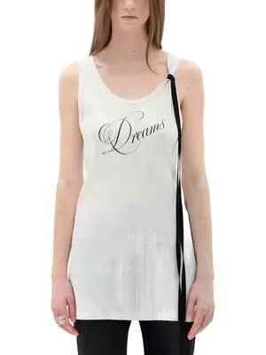 ANN DEMEULEMEESTER Seva Ribbon Tank Top - White