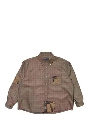 Enfants Riches Déprimés Patch-detail Flannel Shirt - Brown