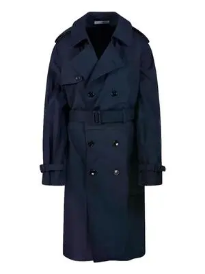 E.L.V. DENIM Belted Double-Breasted Trench Coat