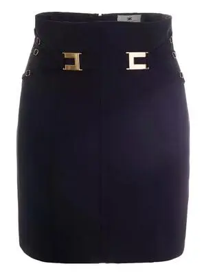 Elisabetta Franchi Buckle-detail Skirt - Black