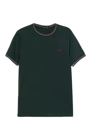 Fred Perry Logo-embroidered T-shirt - Green