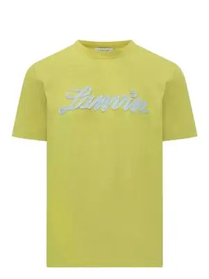 LANVIN Logo-detail T-shirt - Yellow