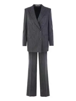 Tagliatore Jasmine Pinstripe Suit - Grey