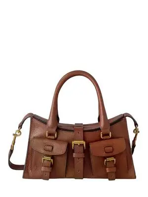Mulberry Buckled Heritage Shoulder Bag - Brown