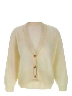 NOT SHY Lee Buttoned Cardigan - Neutrals