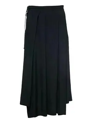 Yohji Yamamoto Pleated Midi Skirt - Black
