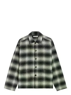 You Must Create Check Button Shirt - Black