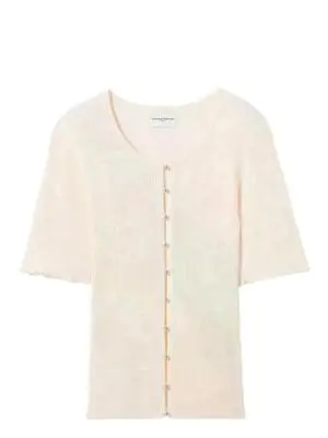 Claudie Pierlot Buttoned Short-sleeves Cardigan - Neutrals