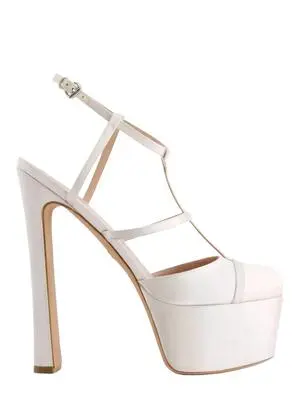 Giambattista Valli Satin Platform Sandals - Neutrals