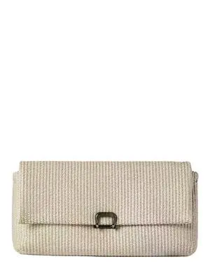 Brunello Cucinelli Sartorial Techno Raffia Clutch - Neutrals