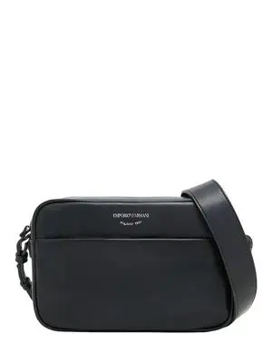Emporio Armani Leather Shoulder Bag - Black