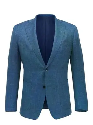 ATELIER MUNRO Herringbone Blazer - Blue
