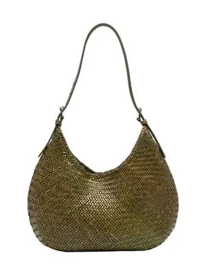 Dragon Diffusion Luna Mezza Woven Shoulder Bag - Green