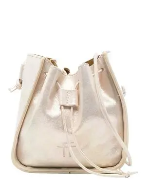 FORTE_FORTE Mini Drawstring Bucket Bag - Gold