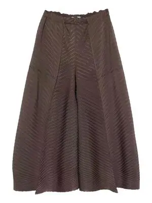 Issey Miyake Pleated Trousers - Brown