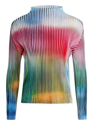 Issey Miyake Long-sleeve Pleated Top - Red