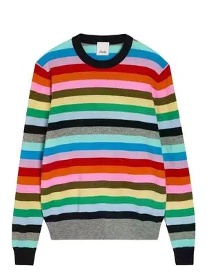 ALLUDE Striped Sweater - Red